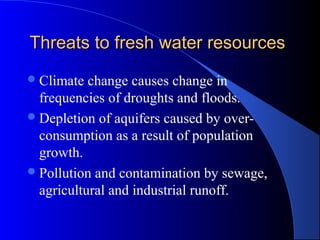 Water resources ppt | PPT | Geography | Science