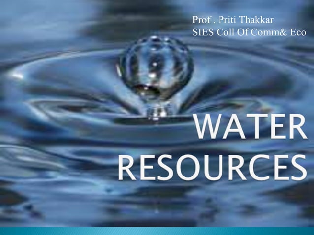 Water resources | PPTX