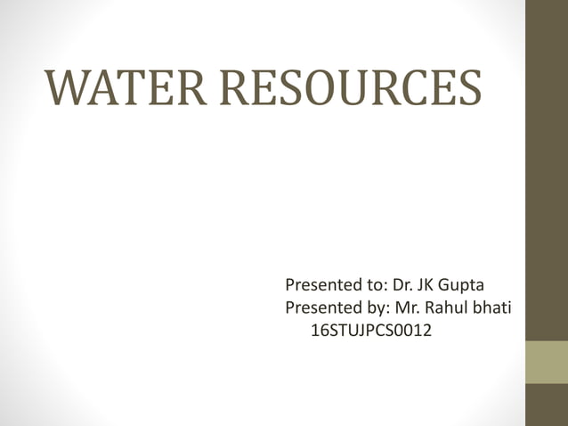 Water resources | PPT