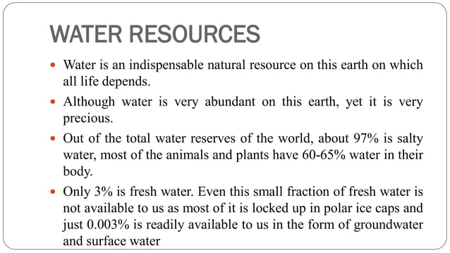 Water resources. | PDF