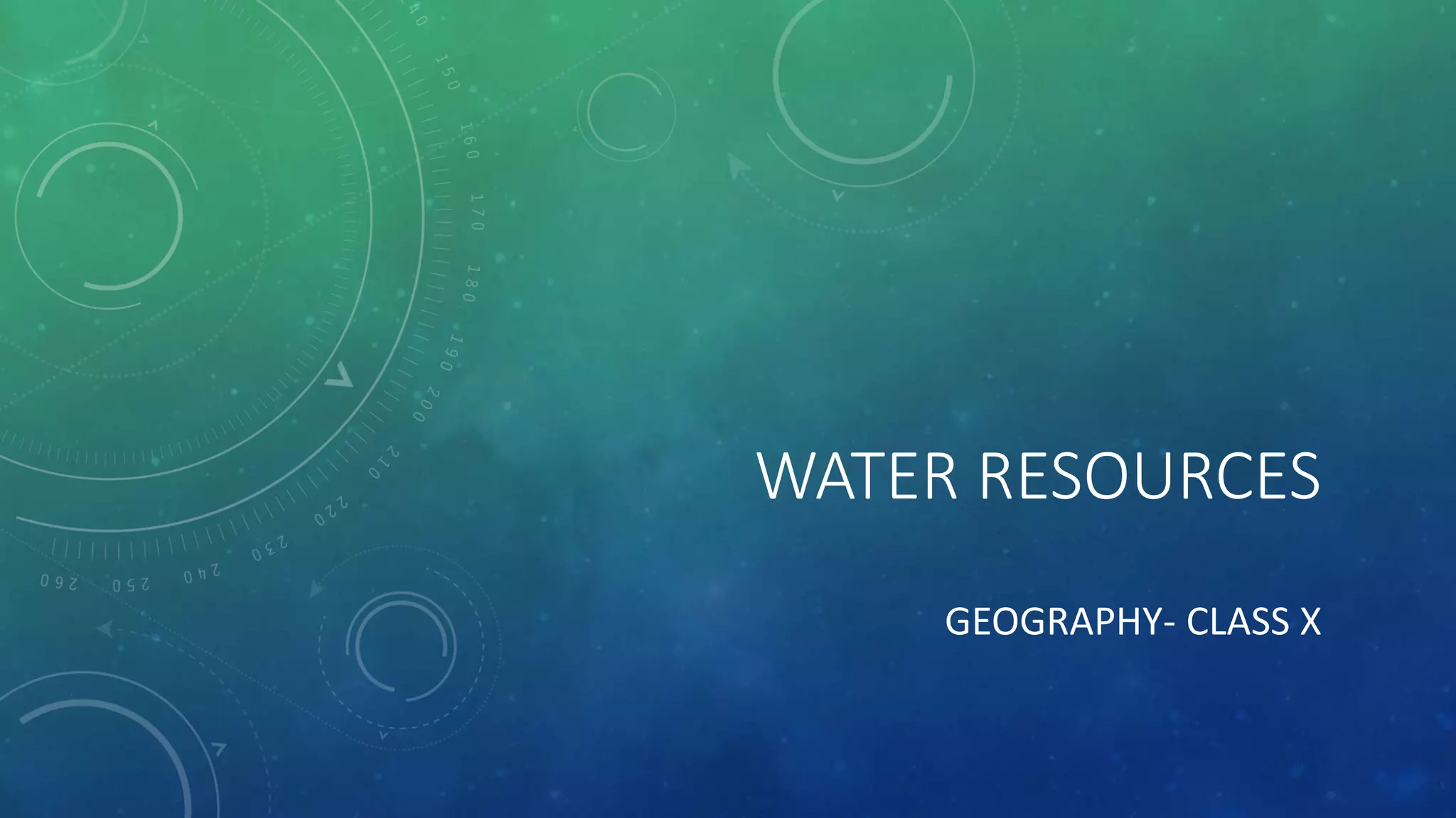 Water resources | PPTX