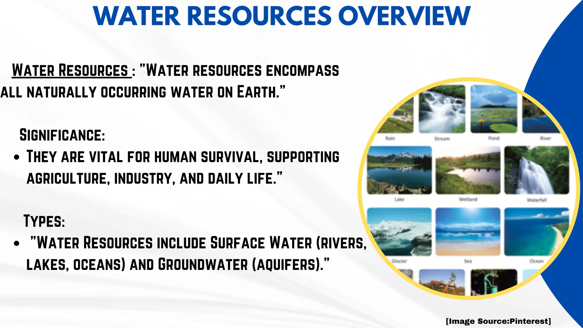Water resources;their uses and overutilisation , floods and droughts | PDF