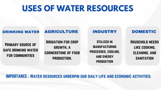 Water resources;their uses and overutilisation , floods and droughts | PDF
