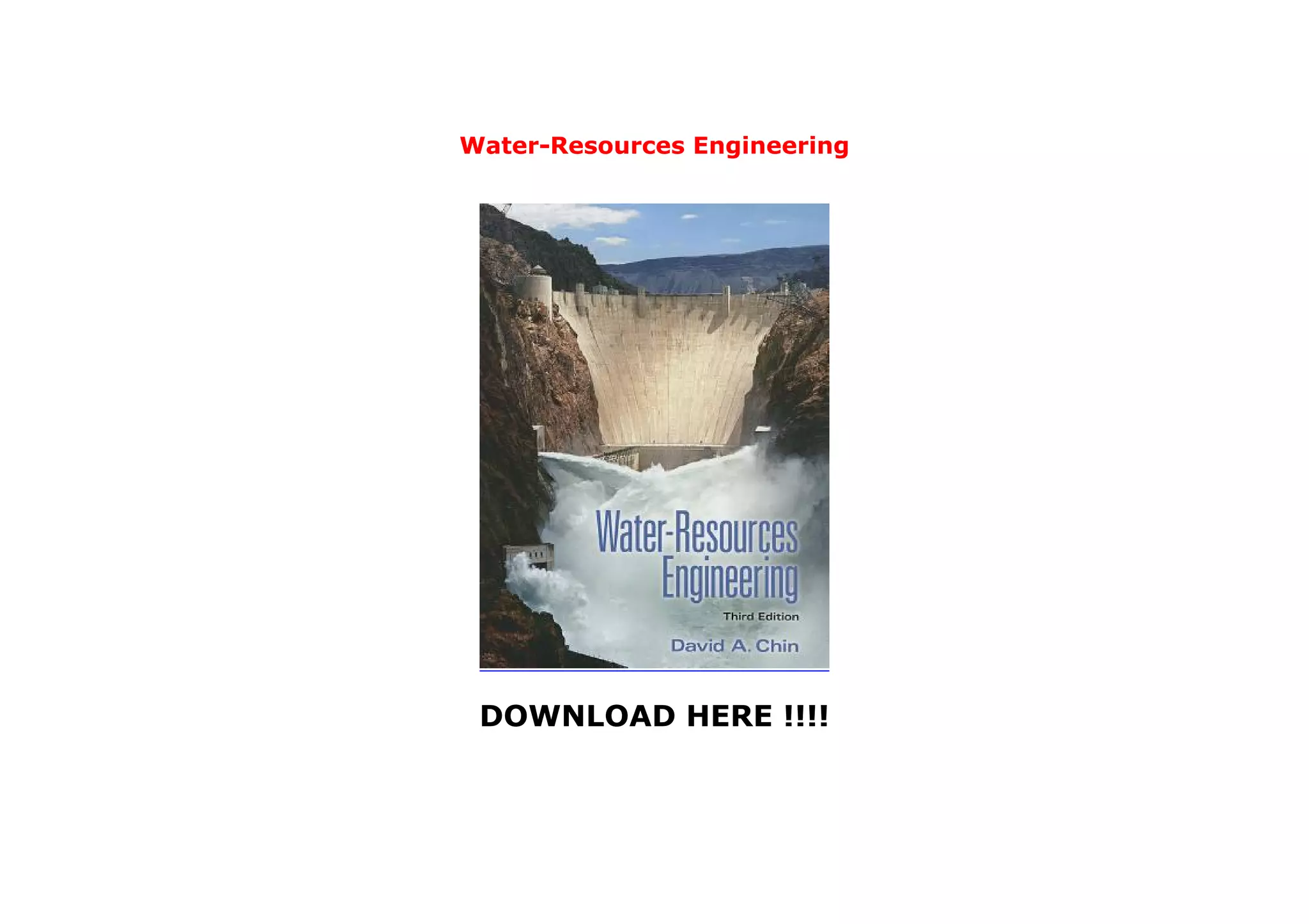 Water-Resources Engineering | PDF