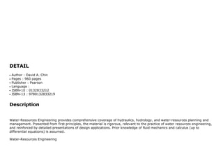 Water-Resources Engineering | PPT