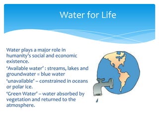 Water resources and development | PPTX