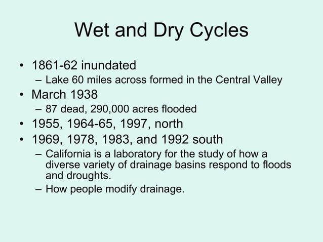Water resources and hydrology of california | PPT