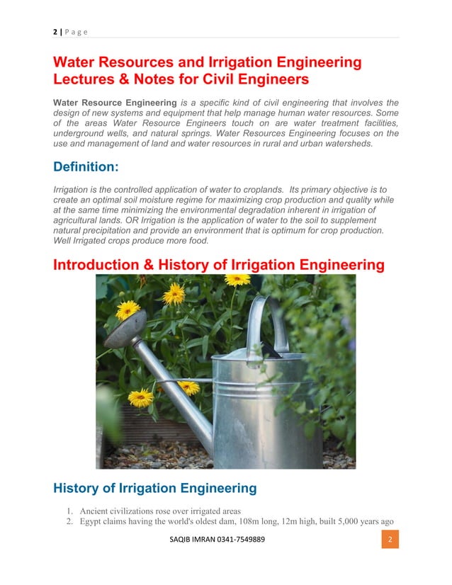 Water resources and irrigation engineering pdf | PDF | Civil Engineering Industry | Industries