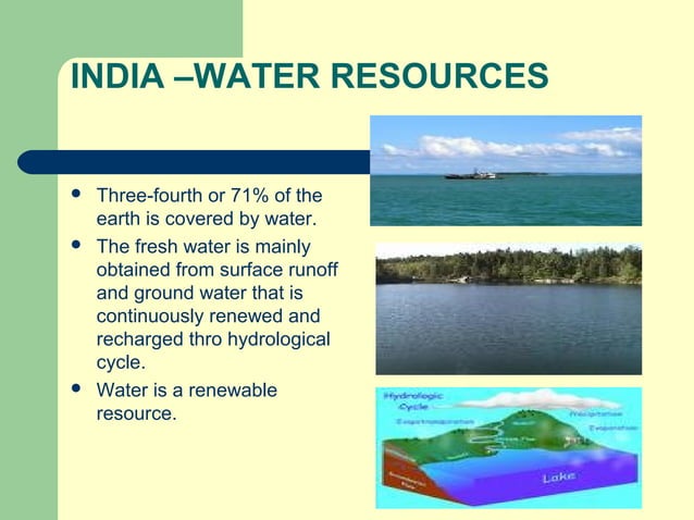 Water resources concept | PPT | Agriculture | Industries