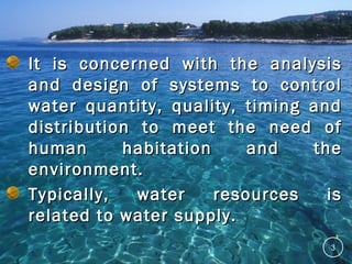 Water resources engg lec | PPT