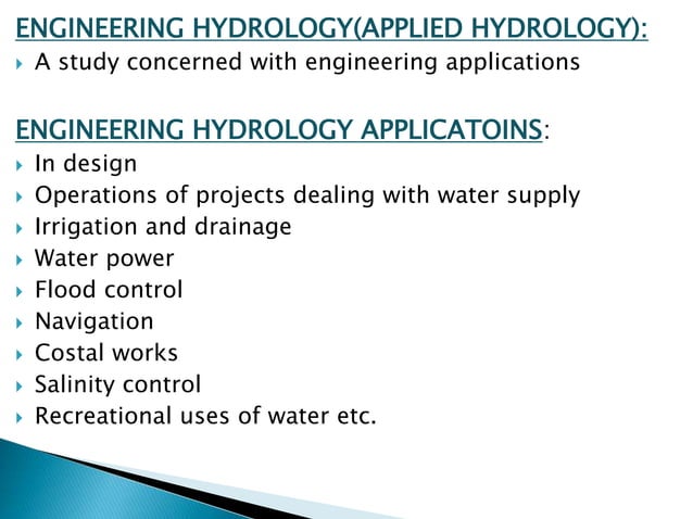 Water resources engineering | PPTX