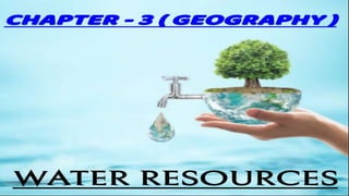 Water resources (geography chapter 3, class 10) | PDF