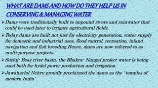 Water resources (geography chapter 3, class 10) | PPTX