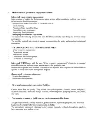 Water resources management river basin manage | DOCX