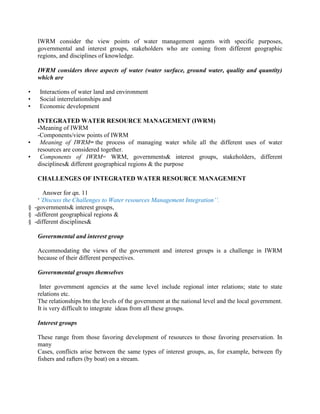 Water resources management river basin manage | DOCX