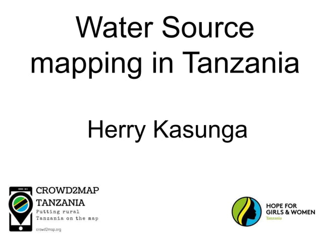 Water Resource Mapping in Tanzania | PPTX | Geography | Science