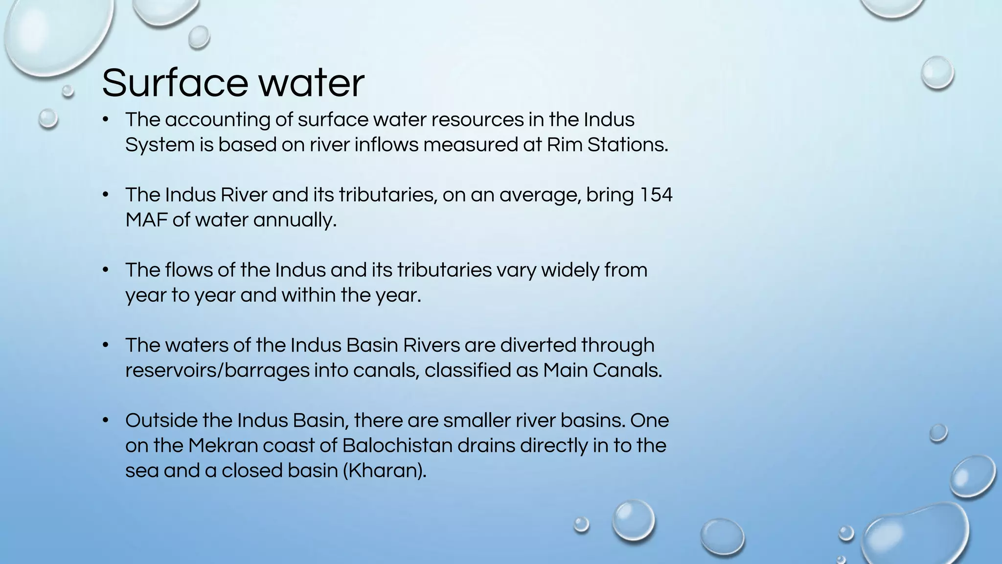 Water resources of pakistan | PPTX