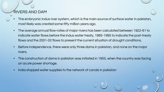 Water resources of pakistan | PPTX