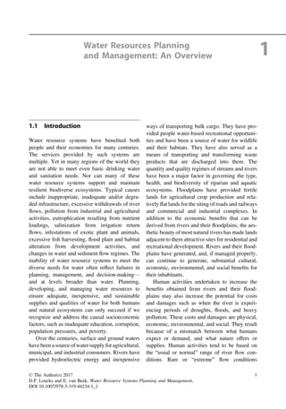 Water Resources Planning and Management | PDF