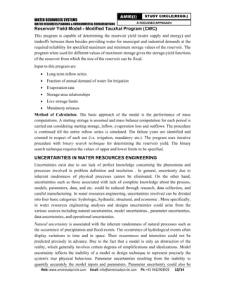 Water resources planning & environmental considerations | PDF