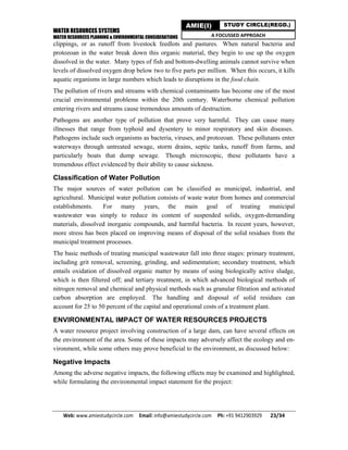 Water resources planning & environmental considerations | PDF