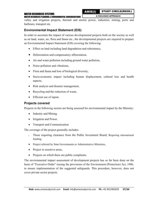 Water resources planning & environmental considerations | PDF