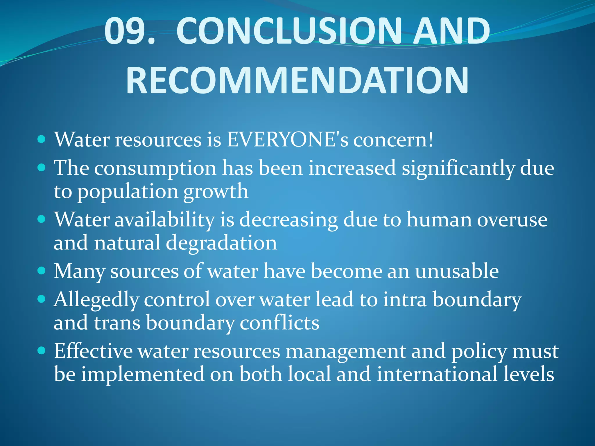 Water resources PPT | PPTX
