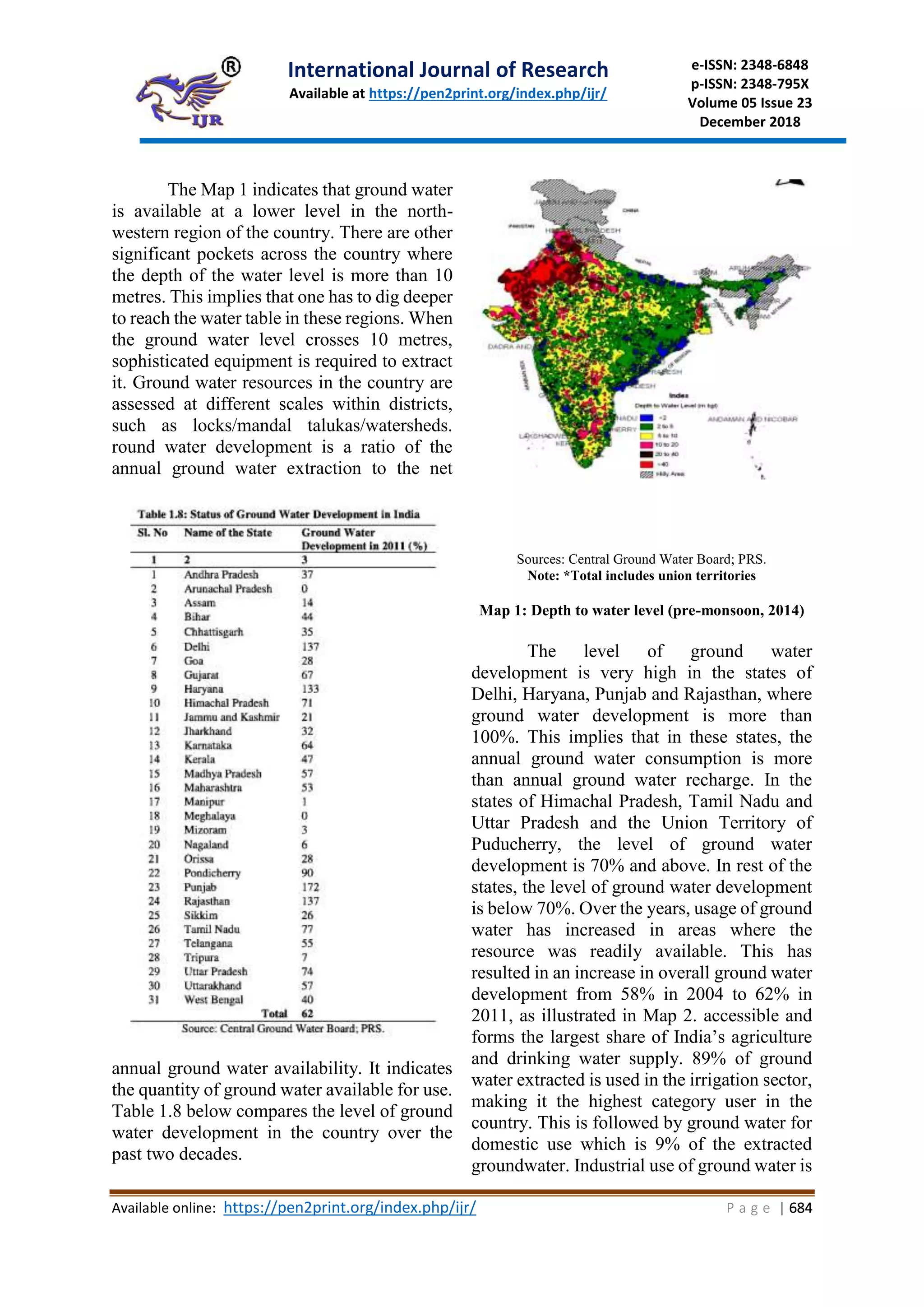 Water Resources Scenario in India Its Requirement, Water Degradation ...