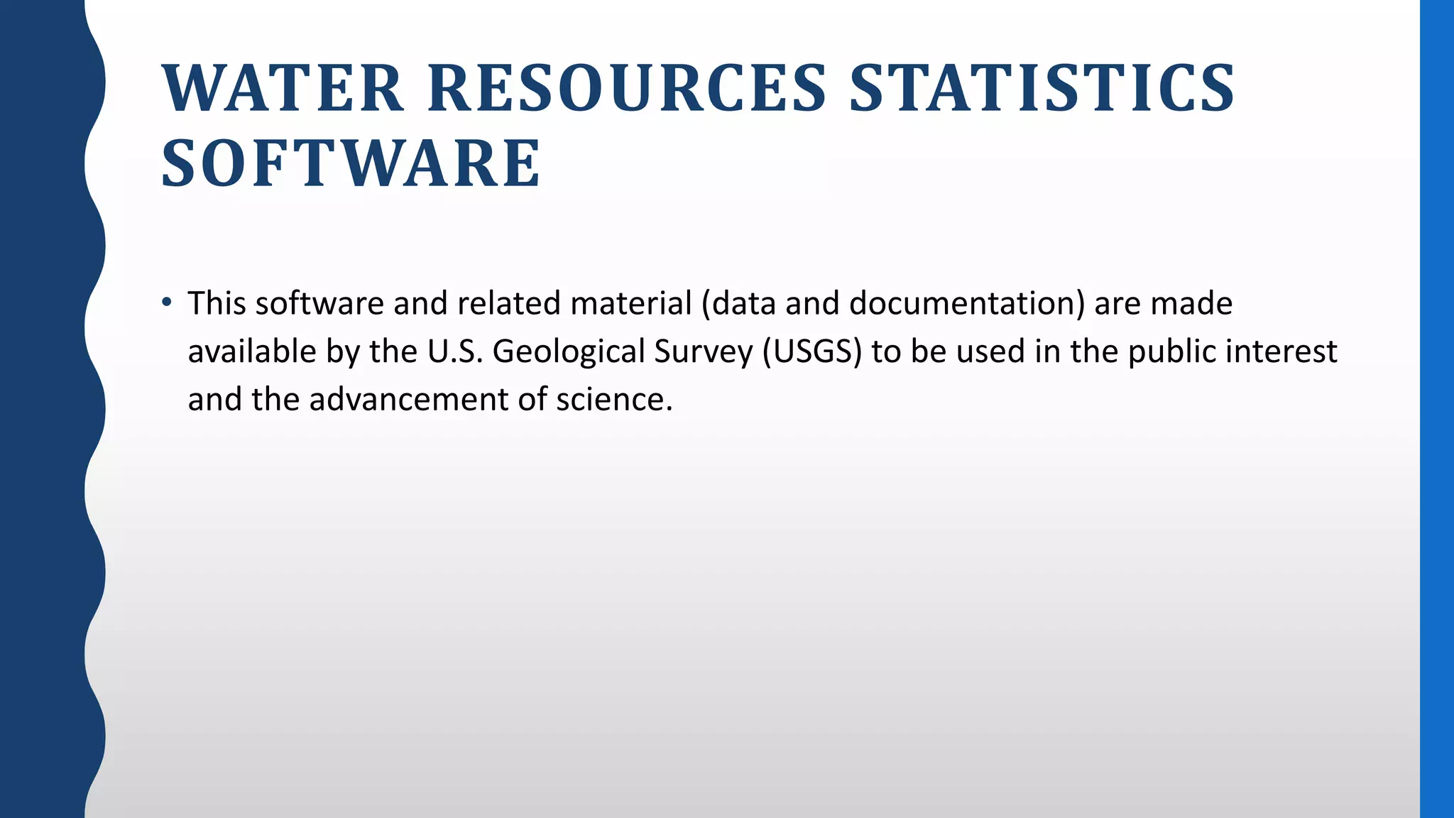Hydrology and Water resources software | PPTX
