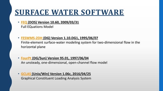 Hydrology and Water resources software | PPTX