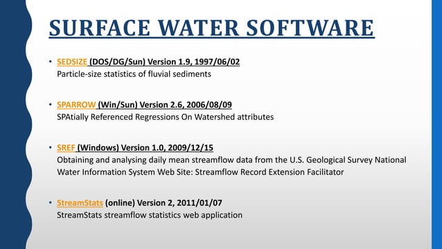 Hydrology and Water resources software | PPTX