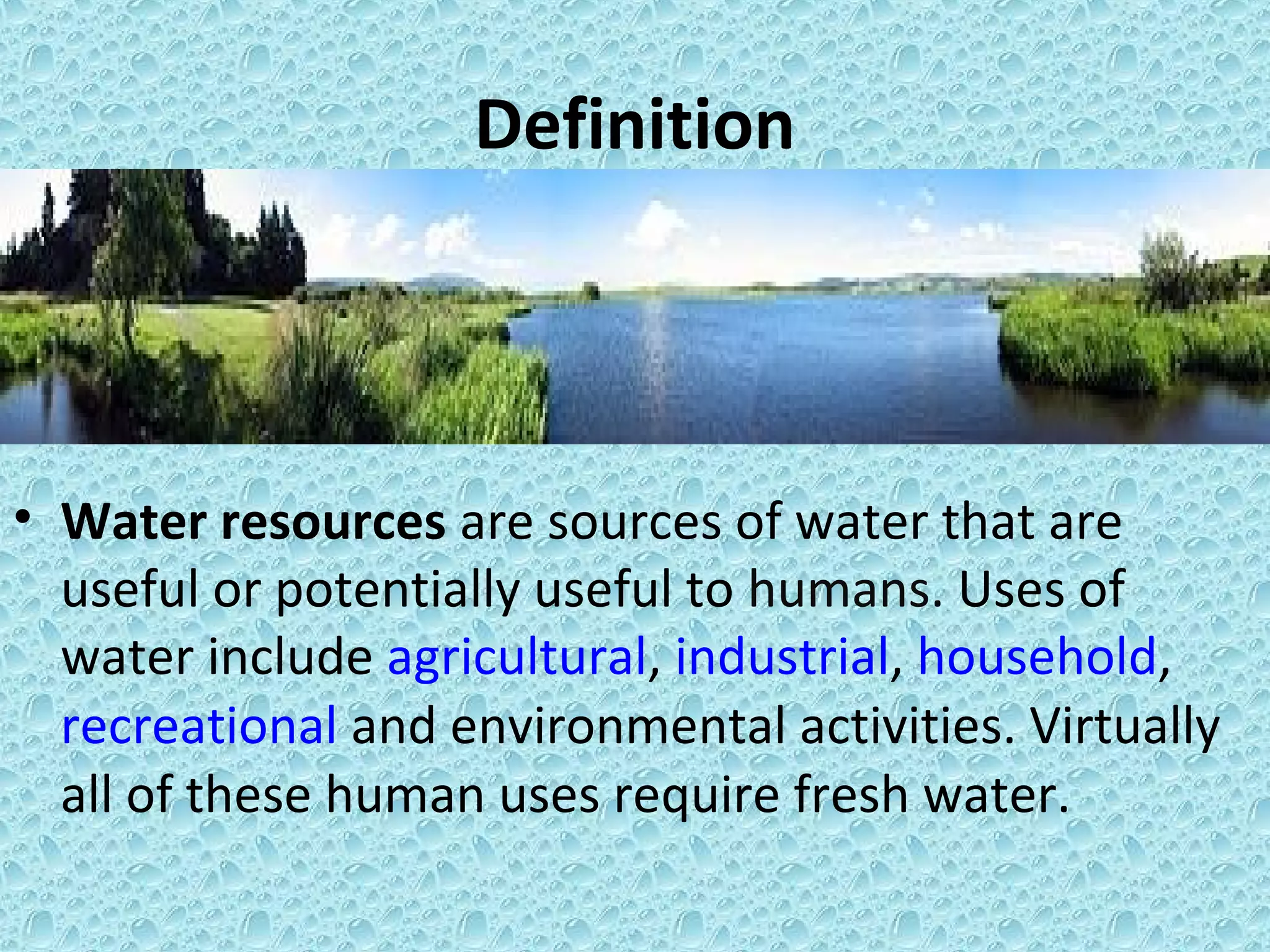 slides on Water resourses | PPT
