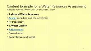 Water ressource assessment | PPTX