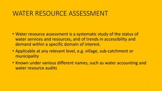 Water ressource assessment | PPTX