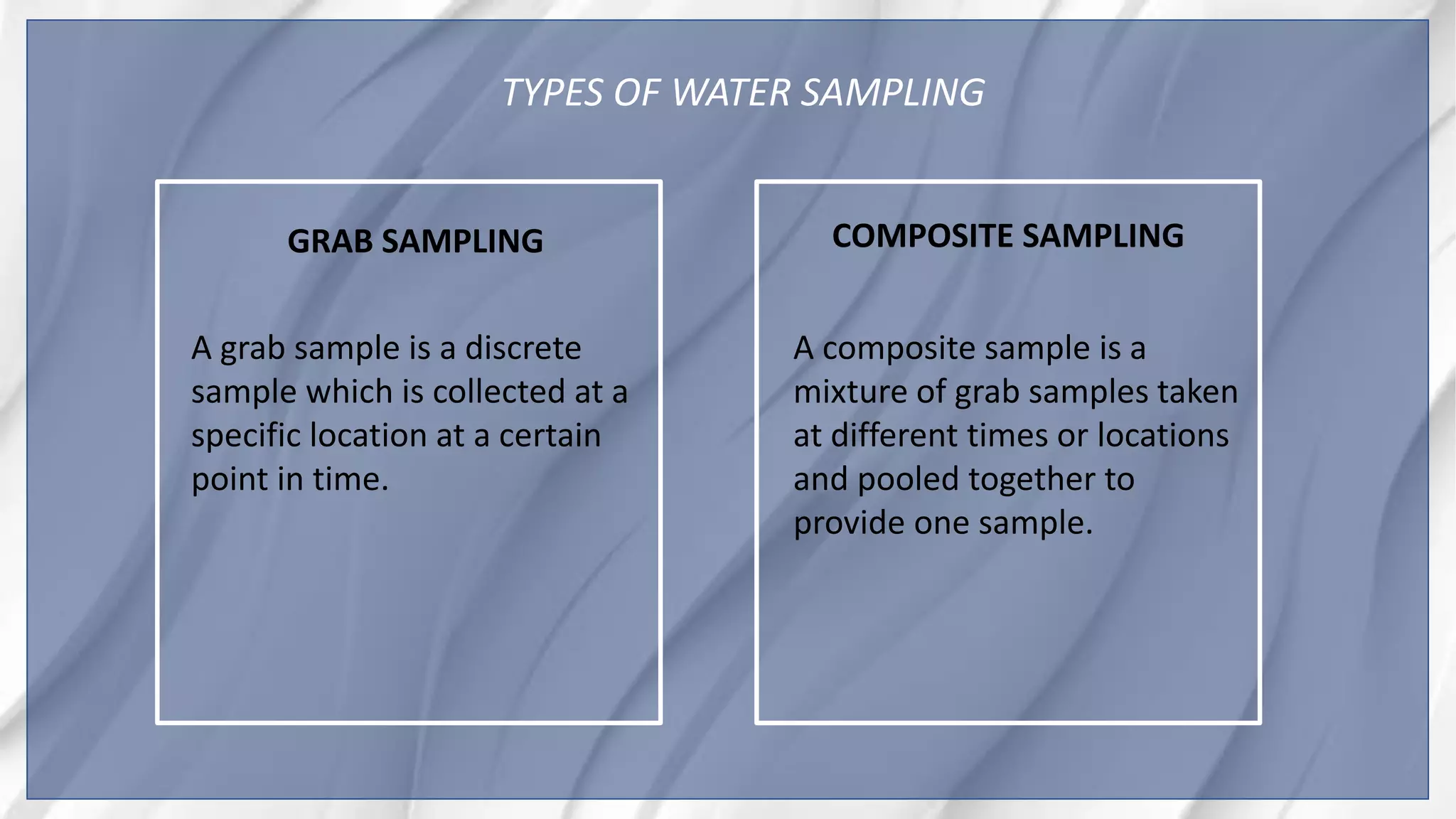 Water Sampling and analysis instruments | PPTX