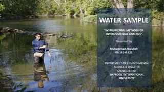 Water Sampling and analysis instruments | PPTX