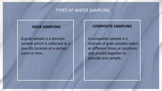 Water Sampling and analysis instruments | PPTX
