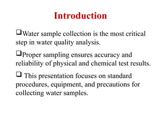 Water Sample Collection................. | PPTX