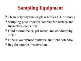 Water Sample Collection................. | PPTX