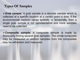 Water sampling , procedure, purpose , techniques and equipments | PPTX