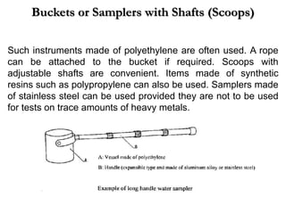 Water sampling , procedure, purpose , techniques and equipments | PPTX