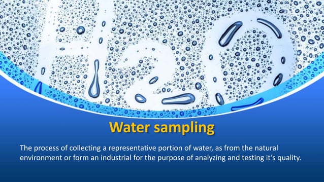 Water sampling ppt | PPTX