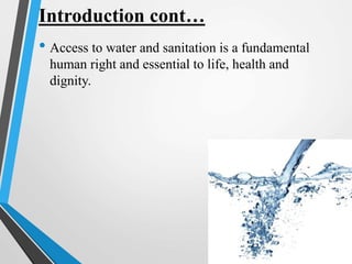 Water, sanitation and diarrheal disease presentation | PPTX