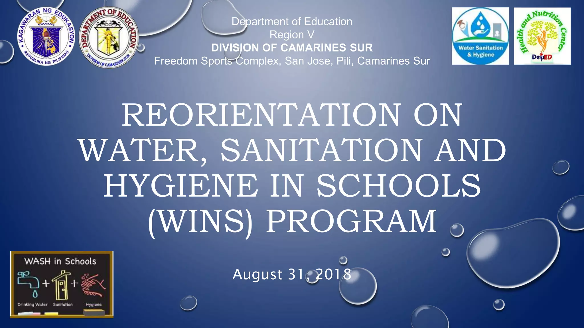 WATER, SANITATION AND HYGIENE IN SCHOOLS ReOrientation.pptx