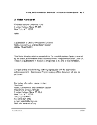Water & sanitation handbook | PDF