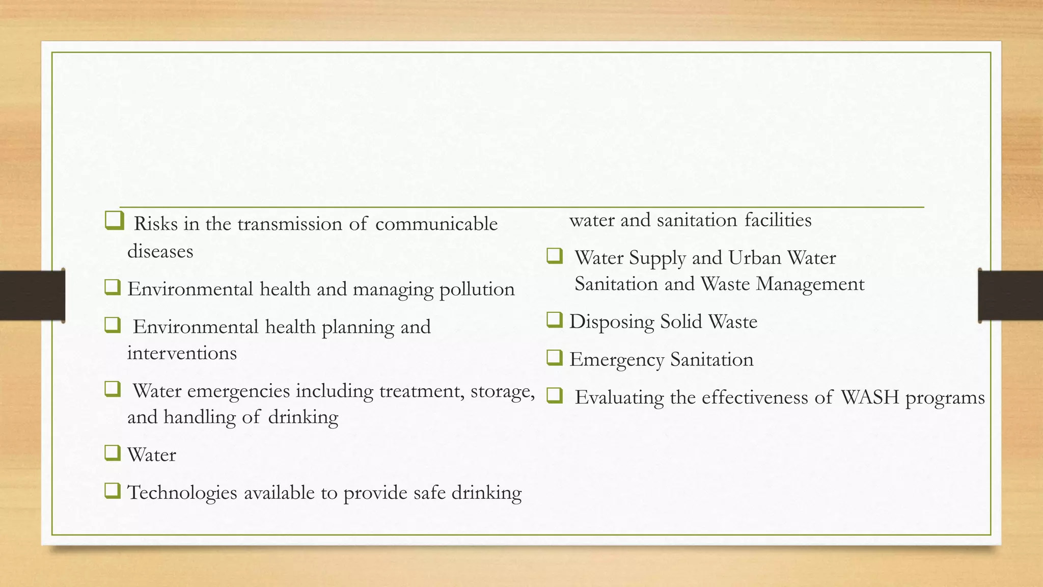 WATER, SANITATION, HYGEINE AND SANITATION OUTLINE..pdf