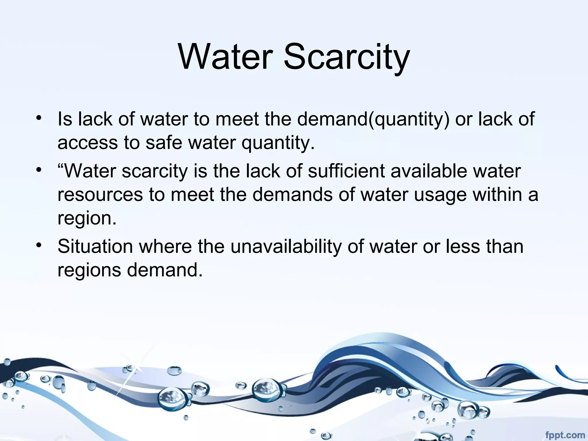 Water scarcity in india | PPT