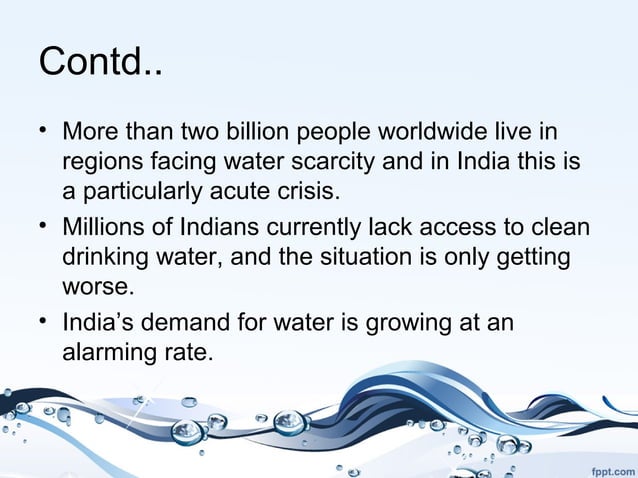 Water scarcity in india | PPT | Water Services | Home Utilities
