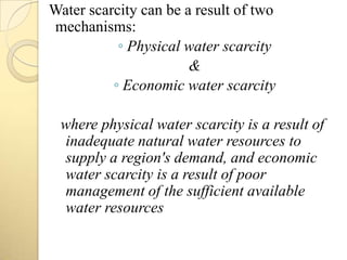 Water scarcity | PPT