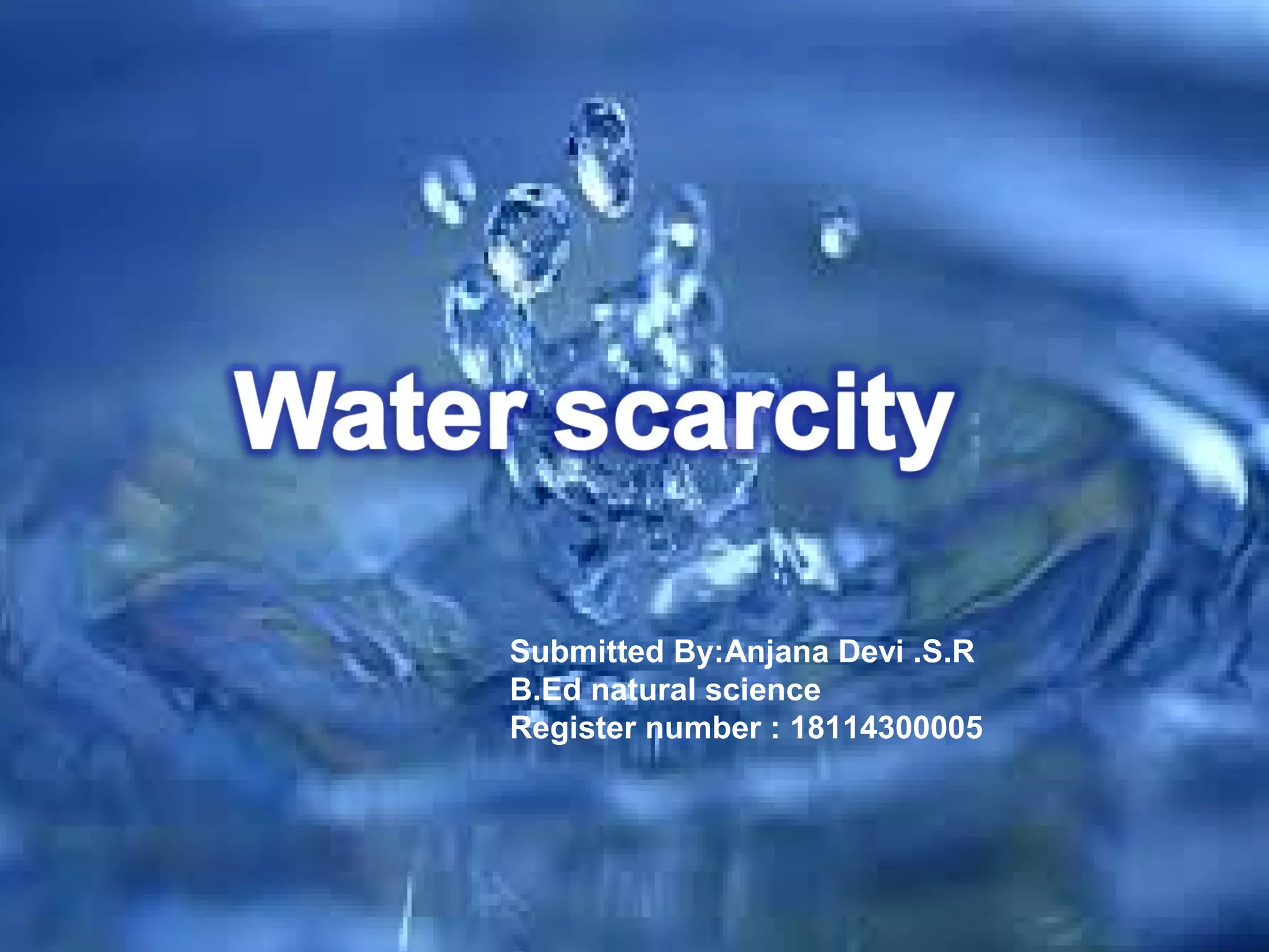 Water scarcity | PPT